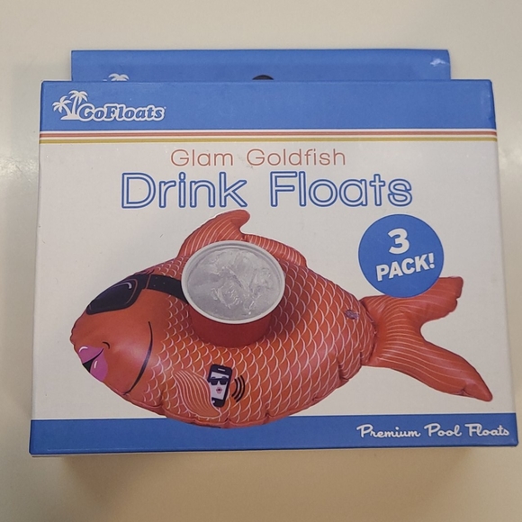 Party Supplies | Nwt 6 Goldfish Drink Floats Pool Lake Hot Tub | Poshmark